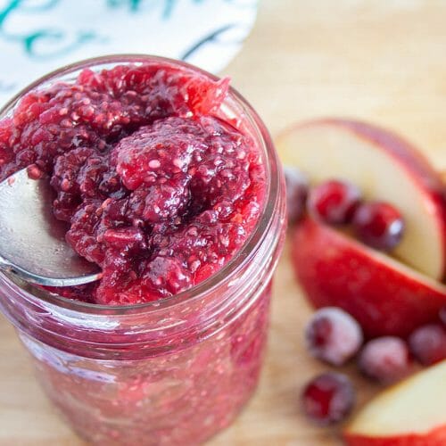 Cranberry Apple Chia Jam - Create Mindfully
