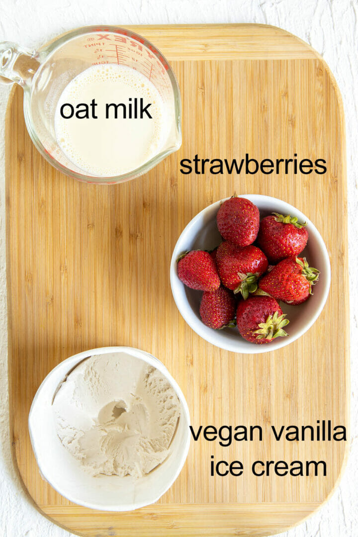Vegan Strawberry Milkshake - Create Mindfully