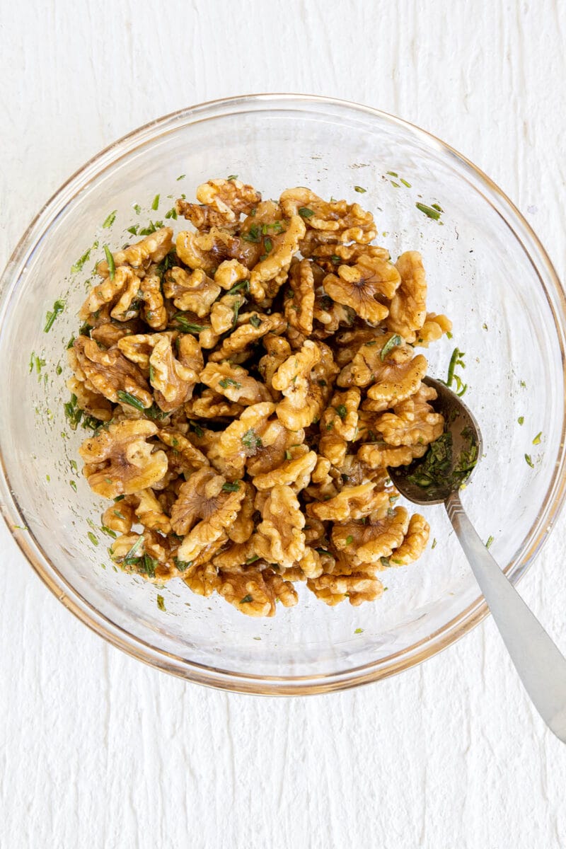 Easy Roasted Rosemary Walnuts - Create Mindfully