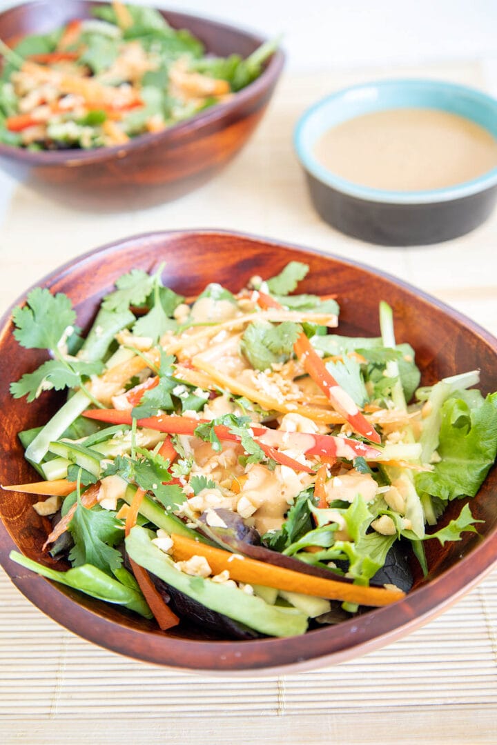 Thai Salad with Peanut Dressing - Create Mindfully