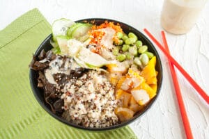 Edamame Bowl with Miso Tahini Dressing - Create Mindfully